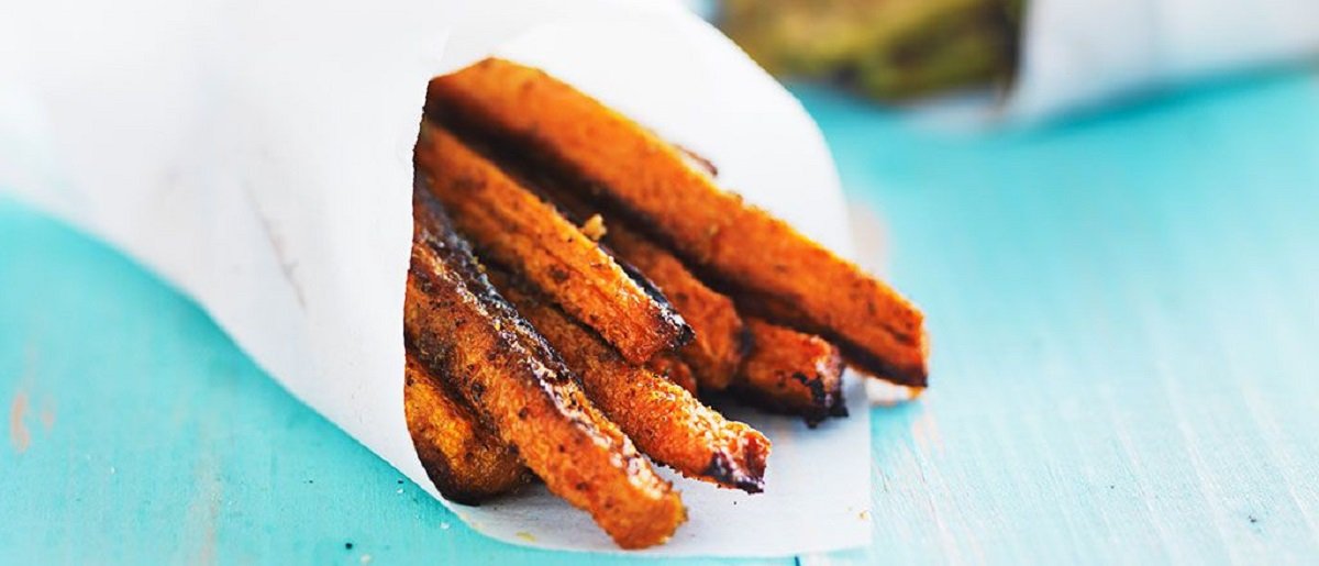 Palitos De Calabaza Al Horno Una Comida Ligera Para Los Dedos En Cocina